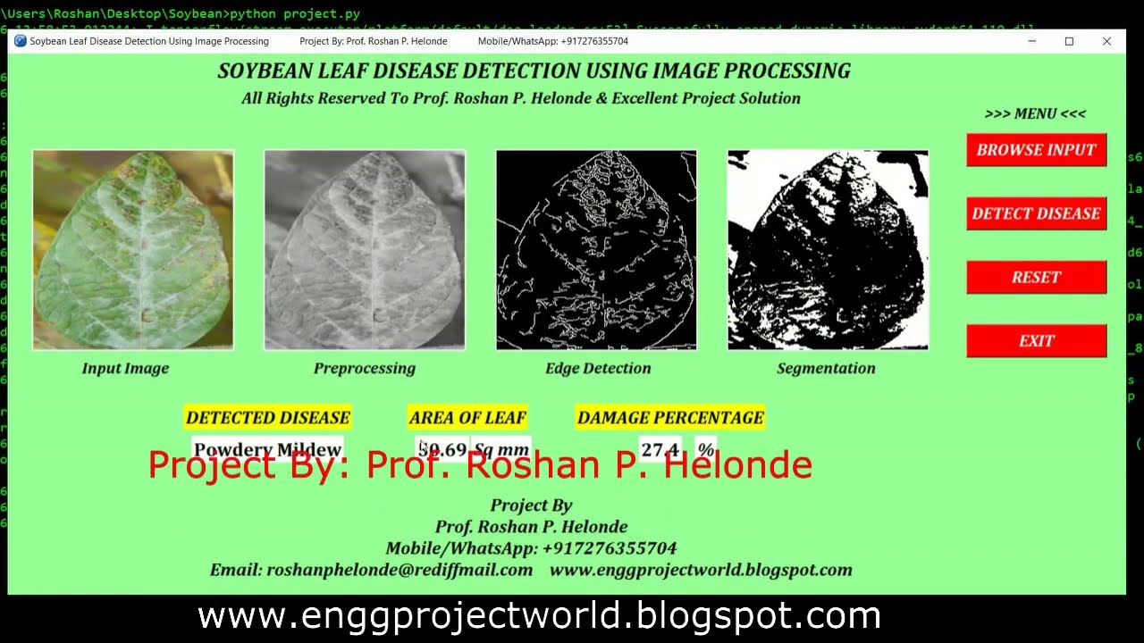 Soybean Leaf Disease Detection Using Image Processing Python Project With Source Code