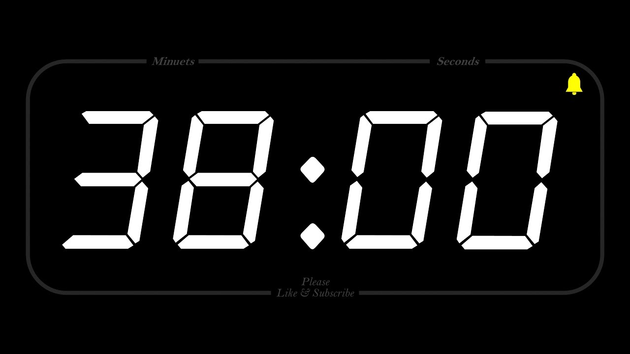38 MINUTE - TIMER & ALARM - Full HD - COUNTDOWN