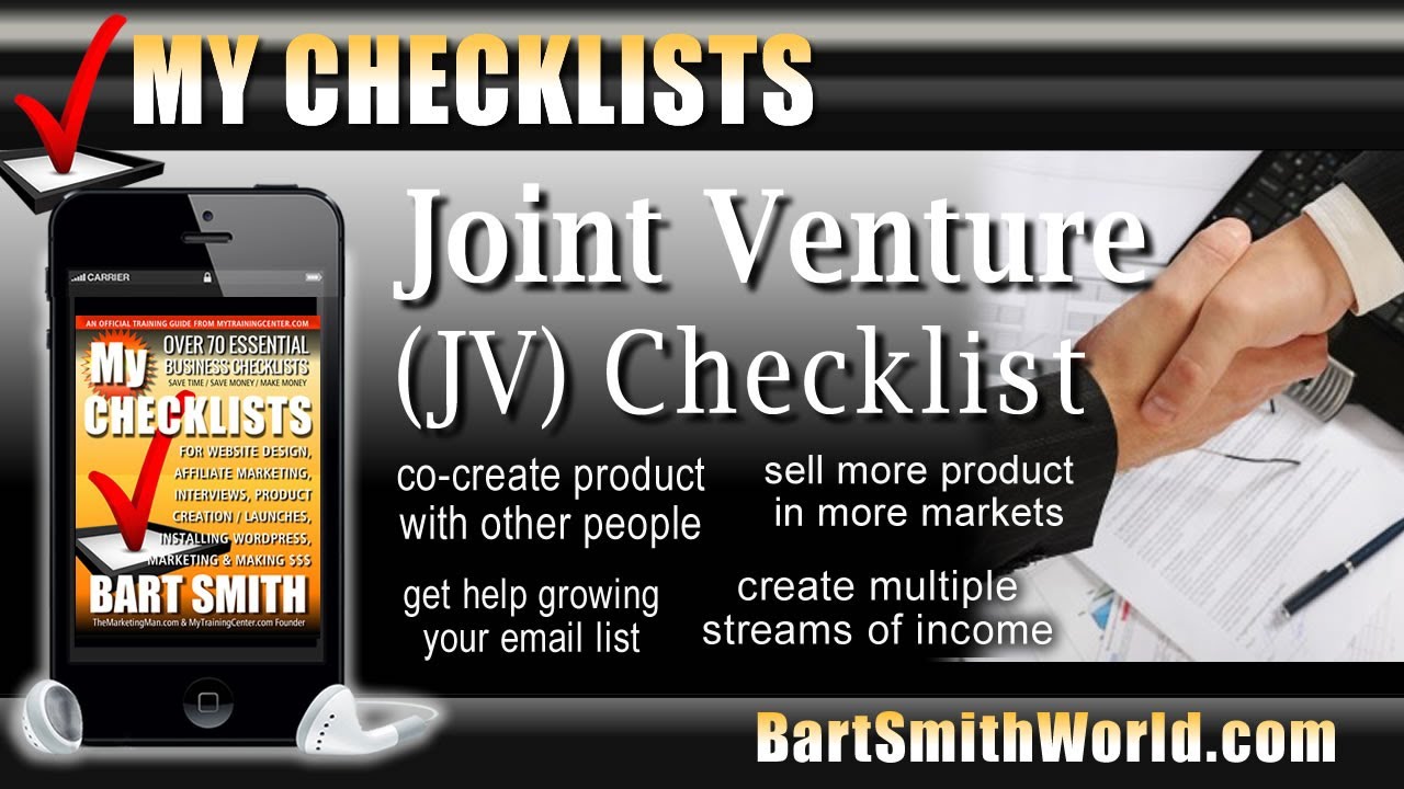 Joint Venture Checklist by Bart Smith