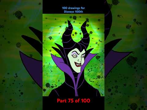 Maleficent Drawing Part 75 of 100 drawing 100 Disney Characters for Disneys 100th anniversary #art