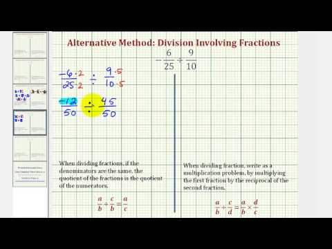 Ex4: Division Involving Signed Fractions – Compare Alternative and Traditional Methods | Math ...