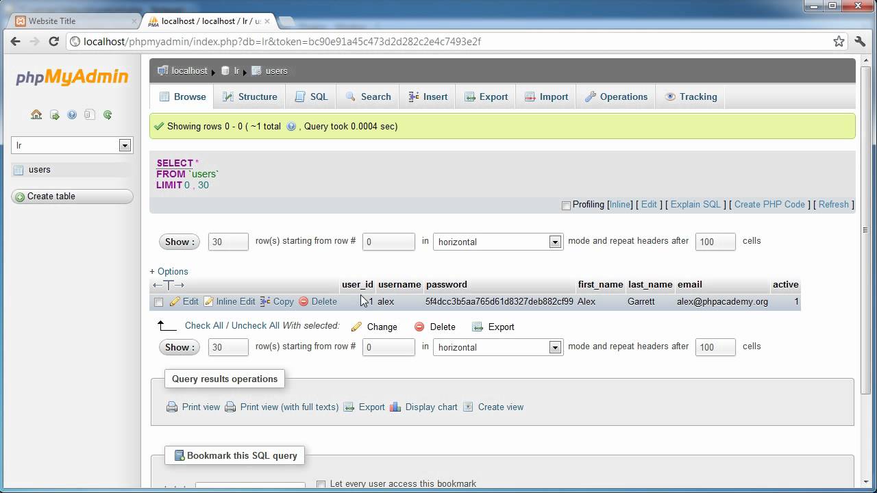 PHP Tutorials: Register & Login (Part 7): User Data (Part 1)