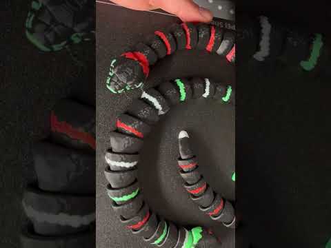 3D Printed Articulated Snake Multicor #anycubickobra3combo #anycubic #snake #multicolor