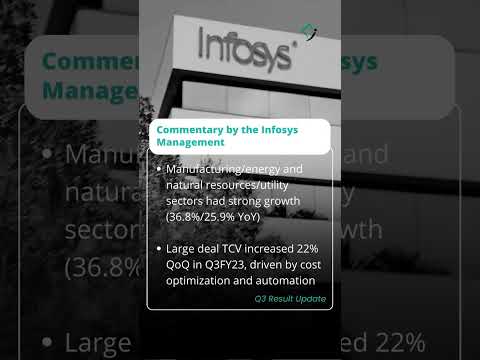 Q3 FY23 Report of Infosys Ltd #shorts