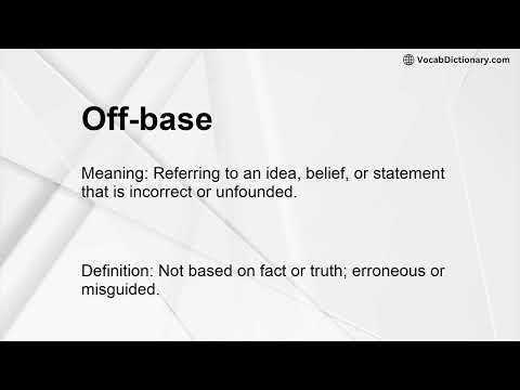 Off-base Meaning
