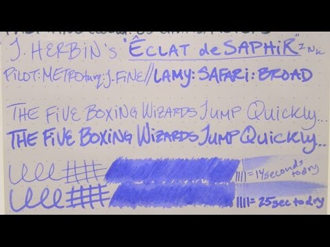 Ink Review: J. Herbin's "Êclat de Saphir" Ink
