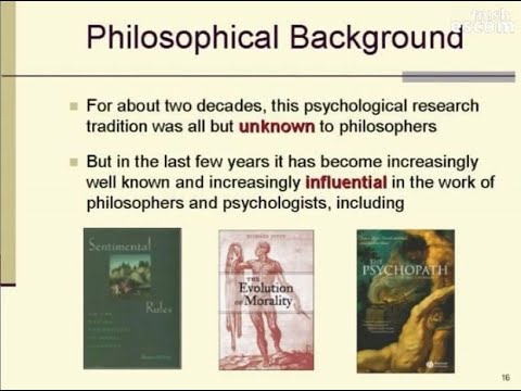 Moral Theory Meets Cognitive Science: The Definition of Morality | Stephen Stich