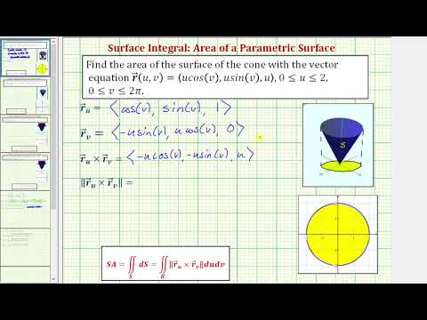 770 Example Surface area of a parameterized surface surface integral