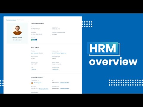 HRM overview. How does it work? ATS, ERP systems. Software for human resource management