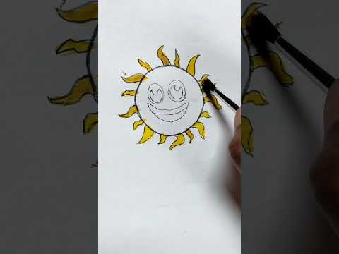 Sun 🌞 Colouring #sun #kidsart #art #coloring #drawing #shorts #trending #painting