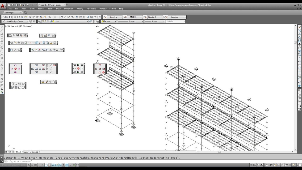 iScaf -  2014  Tutorial - Uhead jacks and Sections Elevations