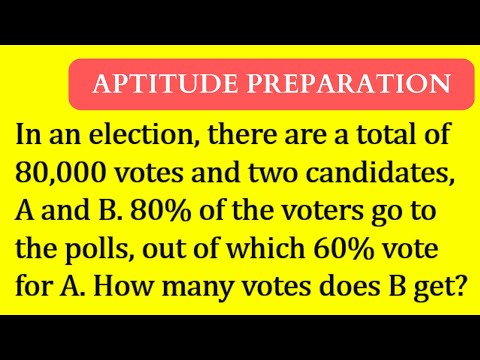 In an election, there are a total of 80,000 votes and two candidates, A and B. 80% of the voters go