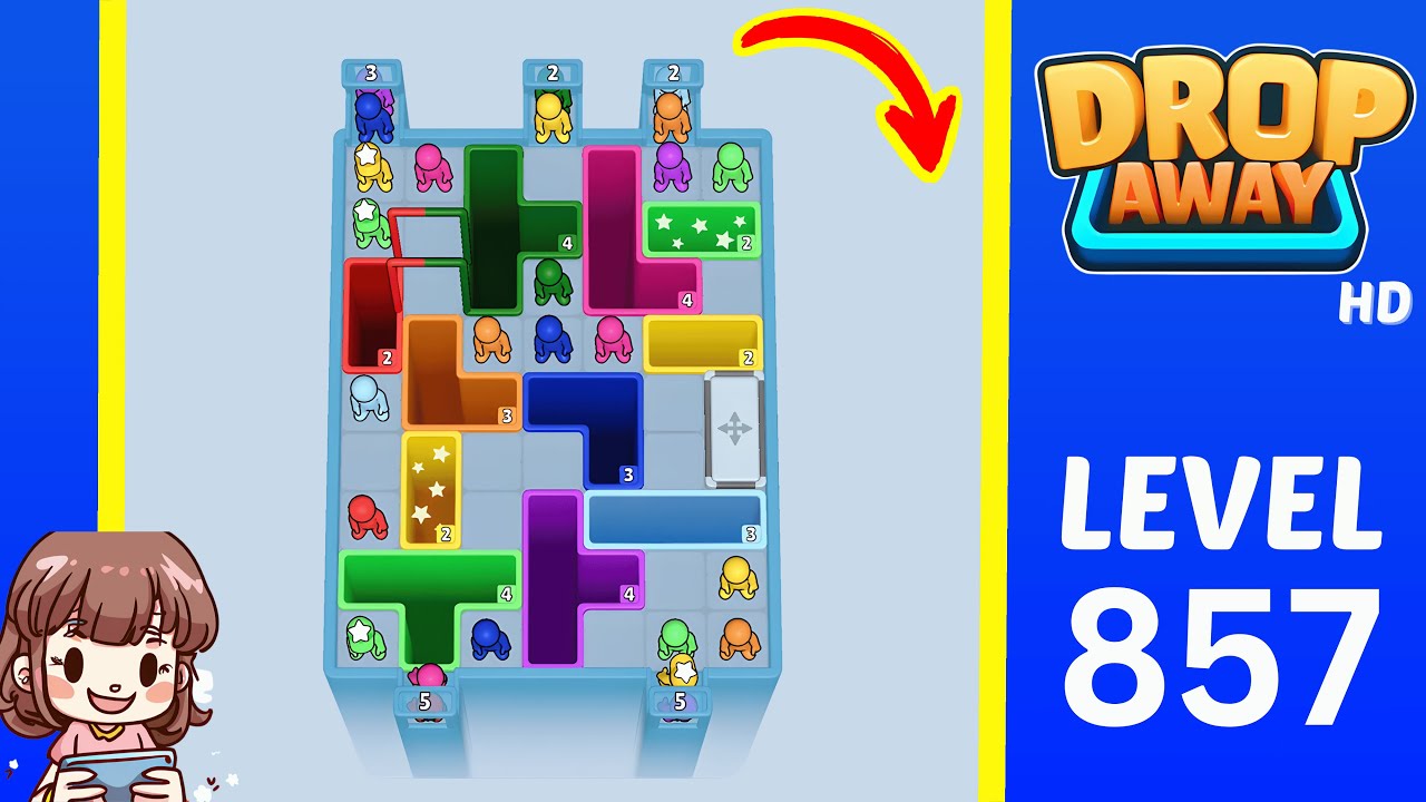 Drop Away Level 857 Solution Walkthrough