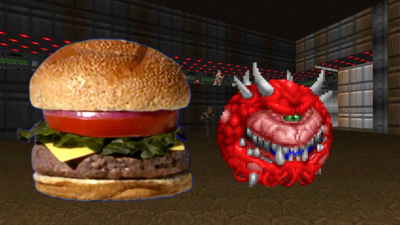burger eats a cacodemon
