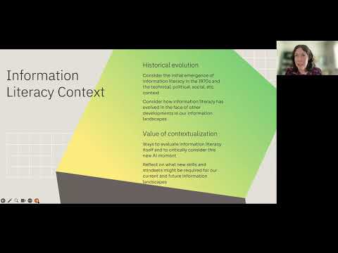 Information Literacy in a Generative AI World: Questions, Ideas, and New Approaches - Sarah Morris