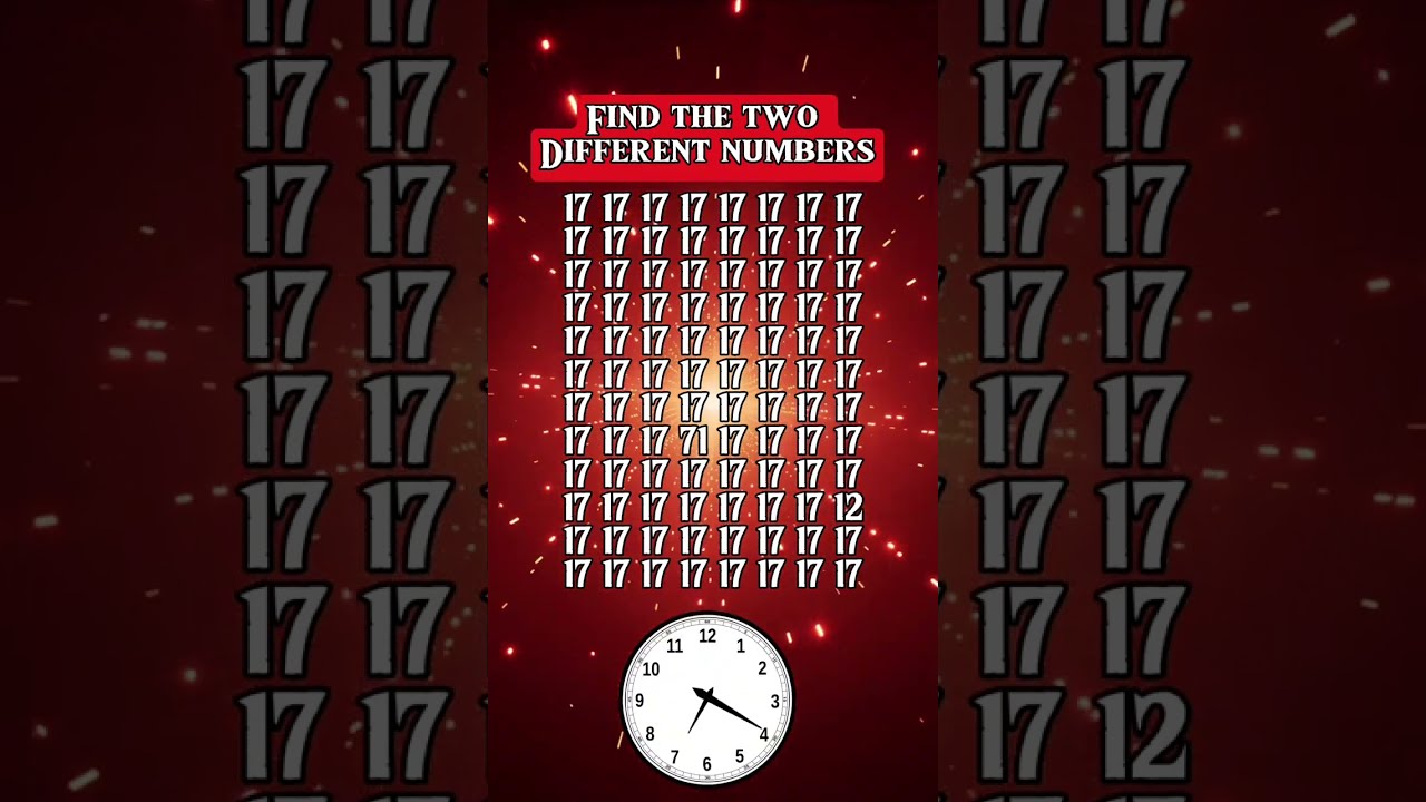 I Spotted 2 DIFFERENT Numbers in 5 seconds - 1% pass this quiz! #shorts #quiz #shortsfeed #test