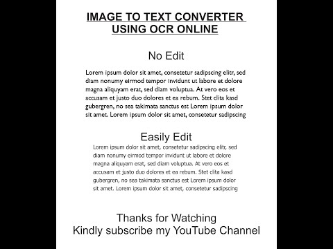 Image To Text Converter Using OCR Online