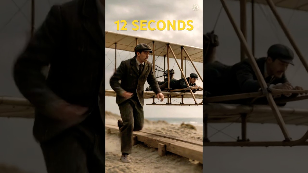 Wright Brothers' 12-Second Flight recreated #historyshorts