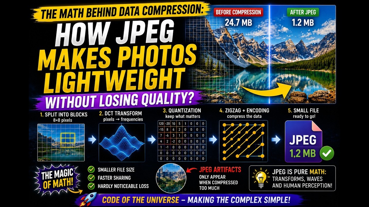 The Mathematics of Data Compression: How JPEG Makes Photos Lightweight