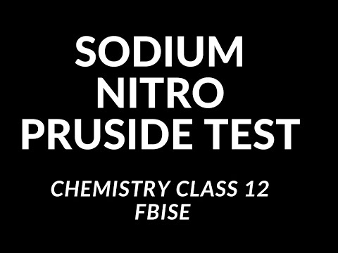 sodium nitroprusside test