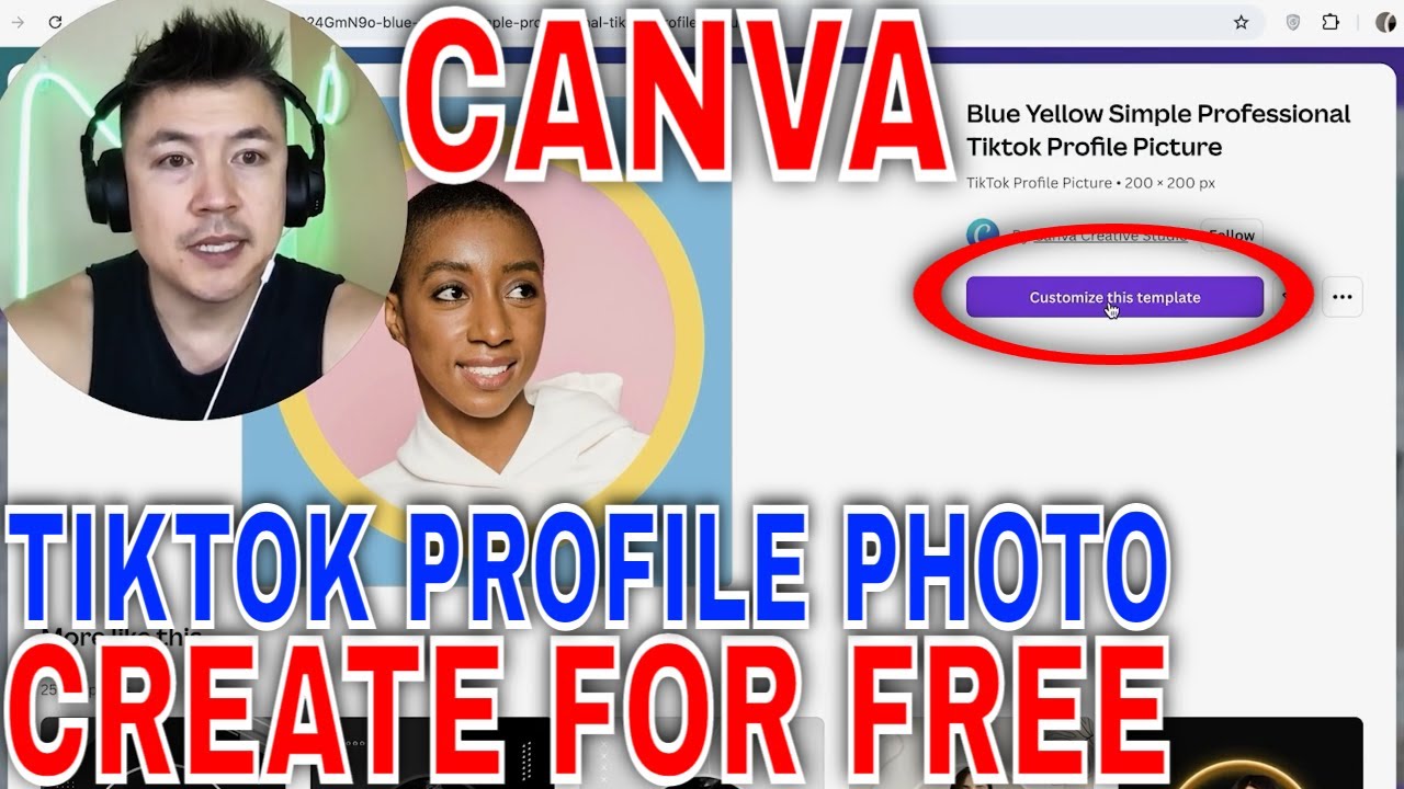 ✅  How To Create TikTok Profile Photo In Canva (Free) 🔴