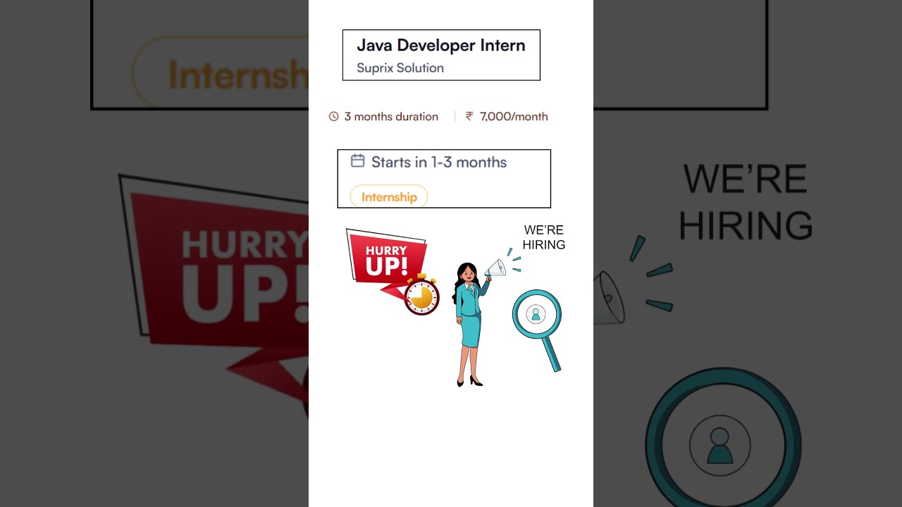 java intern opening | Java jobs | Java developers job | Java hiring