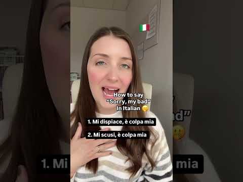 Learn Italian how to say sorry my bad ๐ #learnbestitalian #italianlanguage #italy