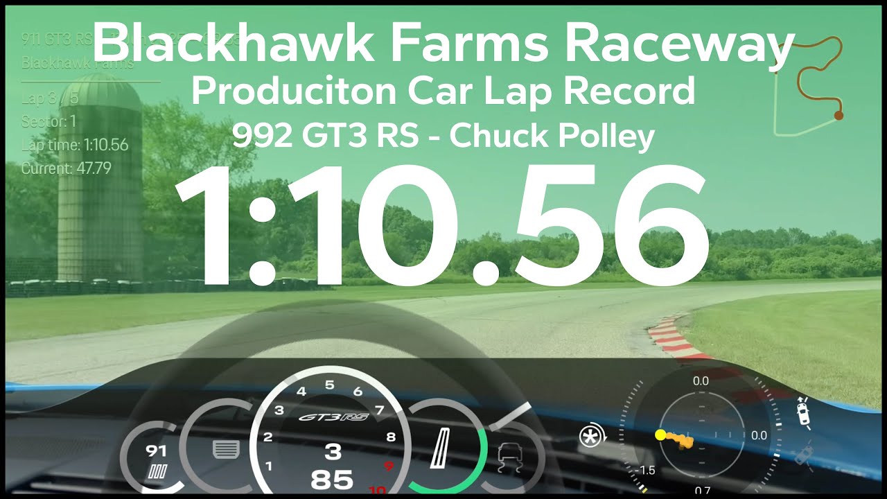 992 GT3 RS Production Car Lap Record Blackhawk Farms 1:10.56