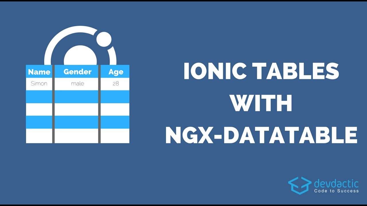 Creating Ionic Datatable With ngx-datatable