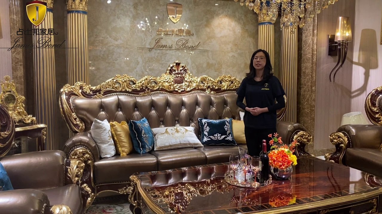 James Bond Furniture High Quality Hot Selling Classic Sofa Set Introduction Video