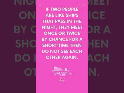 ADVANCED ENGLISH IDIOM | Ships that pass in the night | Lovely English Stories #englishidioms #idiom
