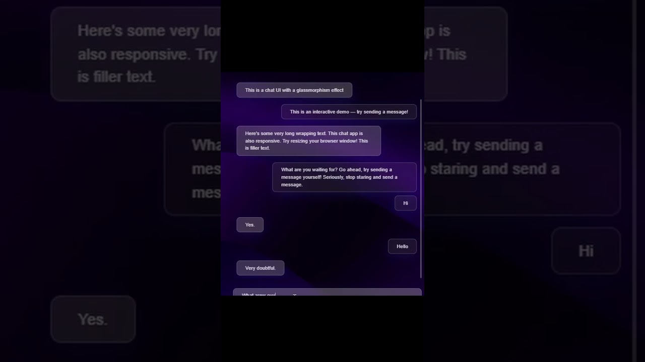 Chat Box Using Html Anmd Css #shorts #html