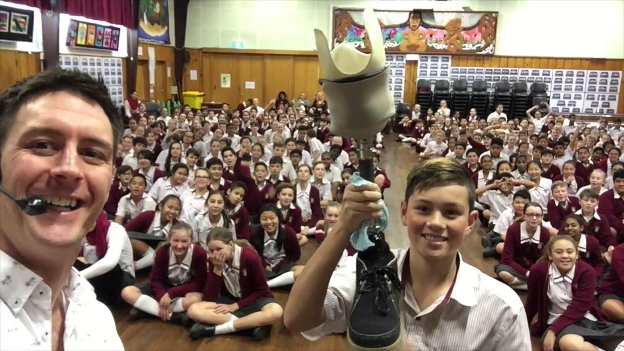 William Speaking to Howick Intermediate students