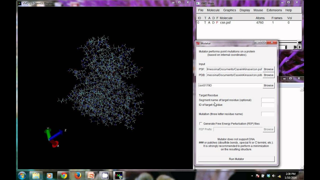 Protein Mutation in VMD