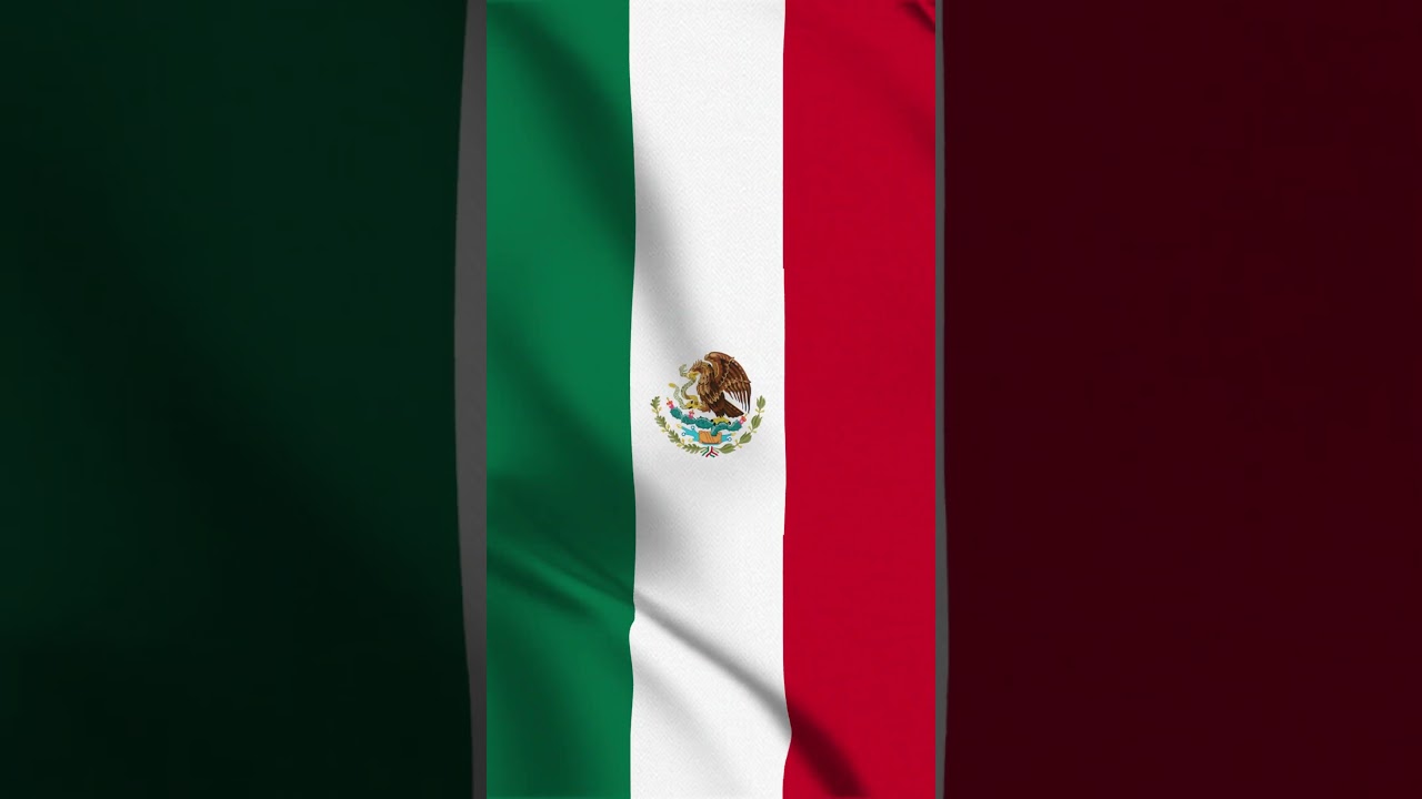 Mexico flag green screen 4k Bandera de México #shorts