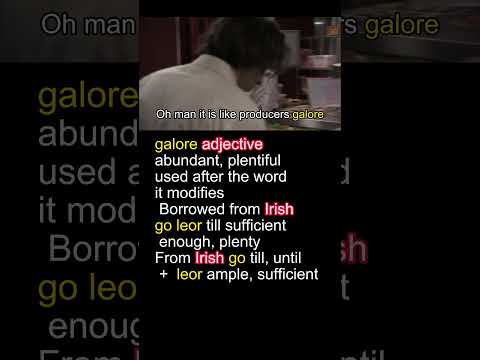Word of the Day: ' galore ' Cinematic Tutorial #vocabulary #educational #shorts