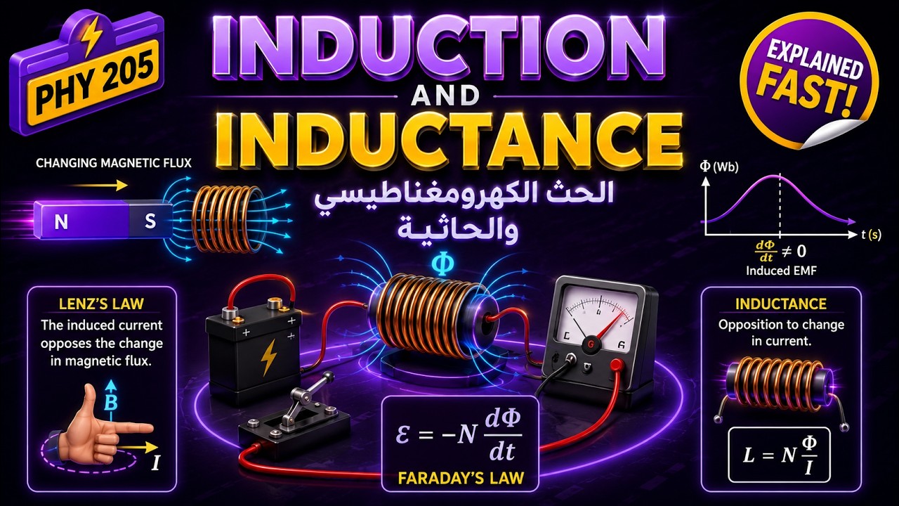 PHY205 Induction and Inductance Explained Fast | Chapter 30 Physics II