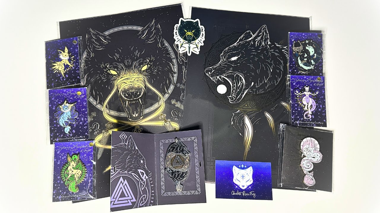 ChocolateRaisinFury Unboxing (Enamel Pins & Art Prints) | UK Small Business Etsy Haul