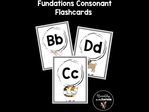 Fundations Consonant Flashcards
