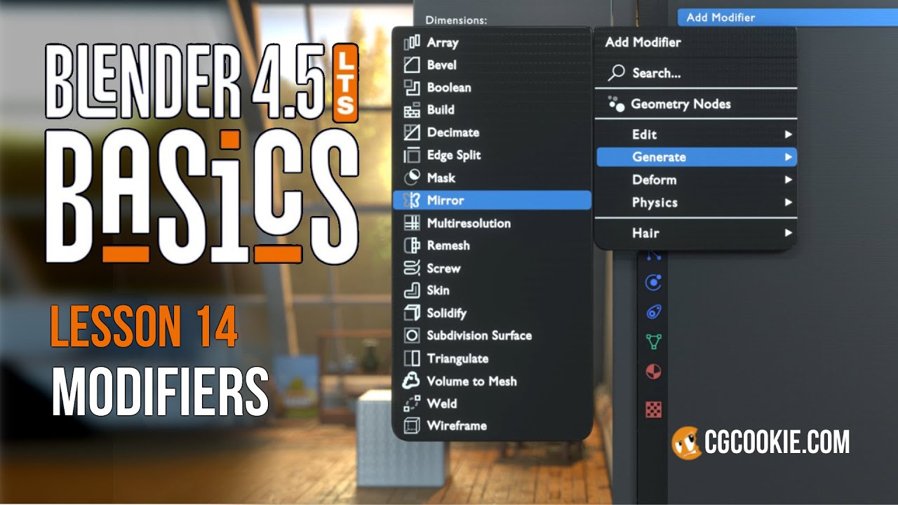 Modifiers in Blender - BLENDER 4.5 BASICS (part 14)