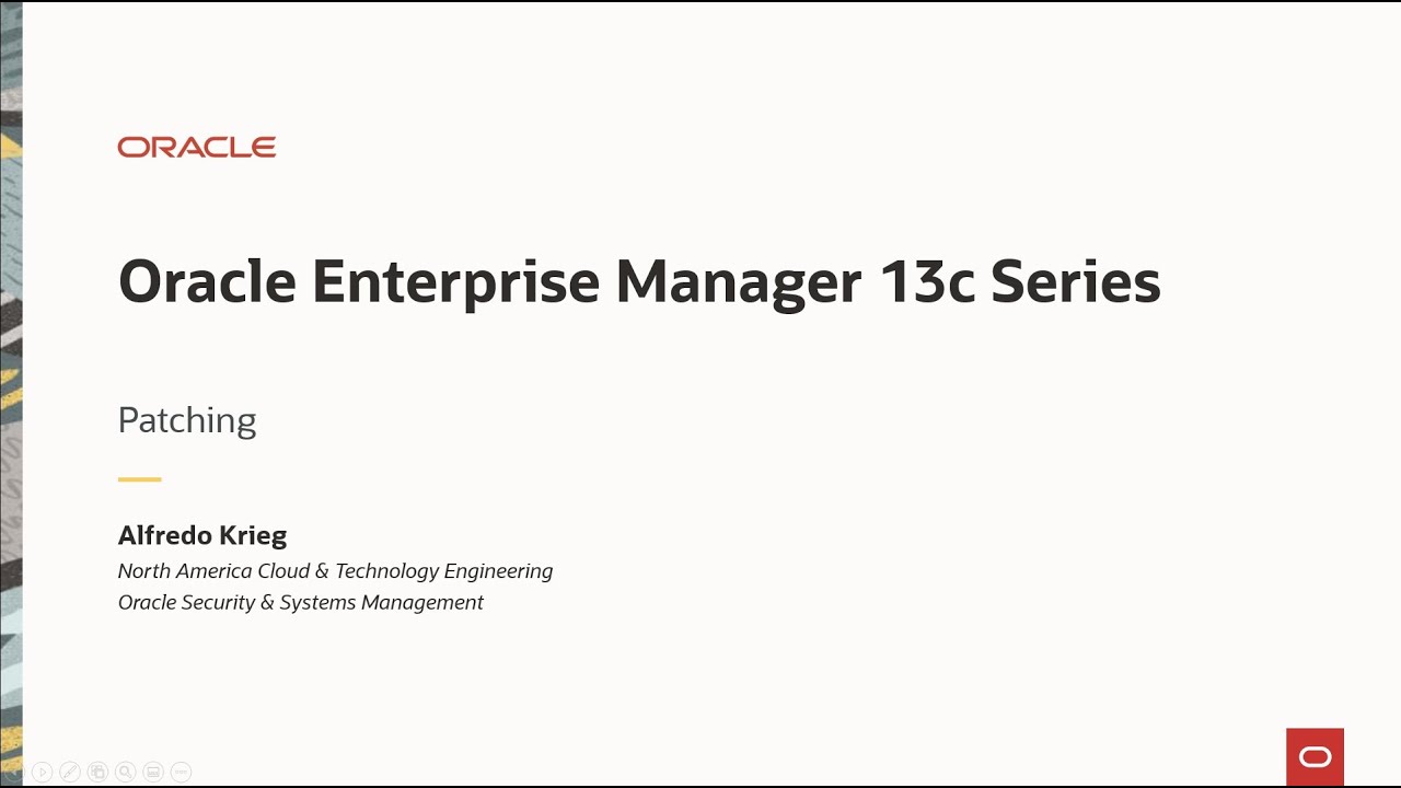 Oracle Enterprise Manager 13c Series - Patch