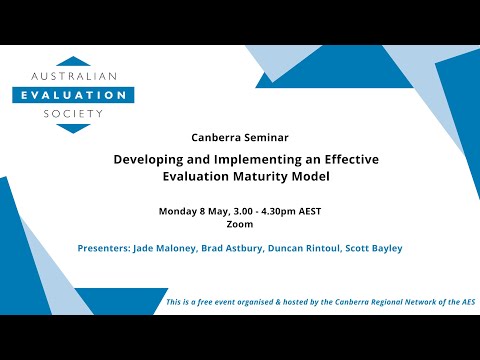 Developing and Implementing an Effective Evaluation Maturity Model