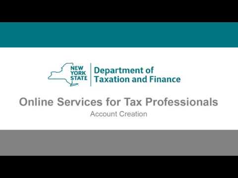 Online Services for Tax Professionals: Account Creation