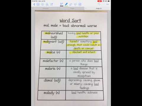 Week 10-Mal Root Word