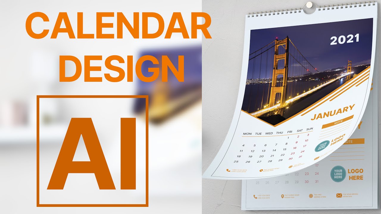 Modern CALENDAR Design In Adobe Illustrator !