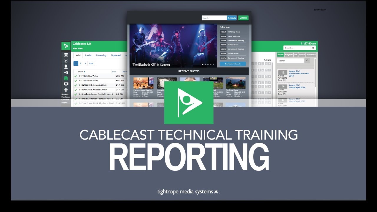 Cablecast Technical Training: Reporting