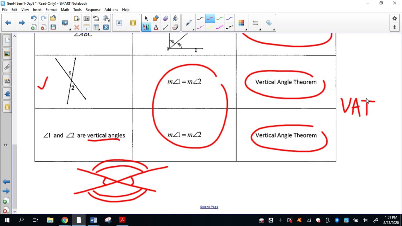 Geo Notes 2-8:  Angle Proofs