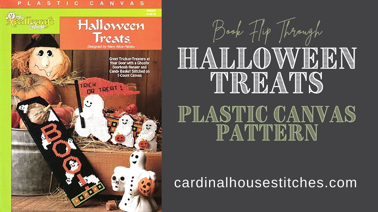 Halloween Treats Plastic Canvas Pattern Book Flip Through Video