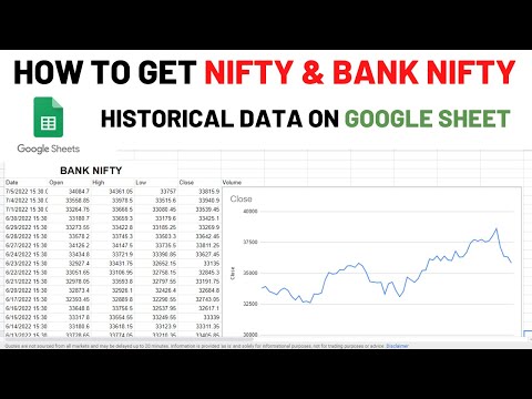 How To Get Nifty and Bank Nifty Historical Data On Google Sheet