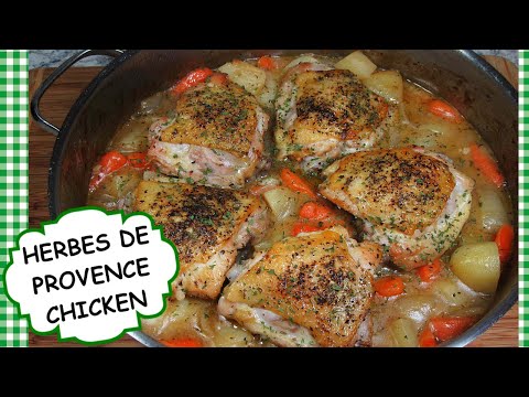 HERBES DE PROVENCE CHICKEN WITH POTATOES & CARROTS RECIPE  | SUNDAY CHICKEN DINNER